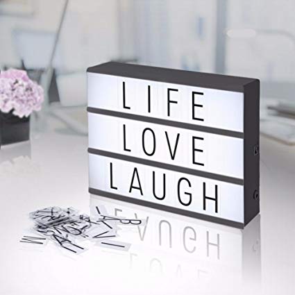Cinematic Light Up Box with Interchangeable Letter, Numbers and Symbols ...