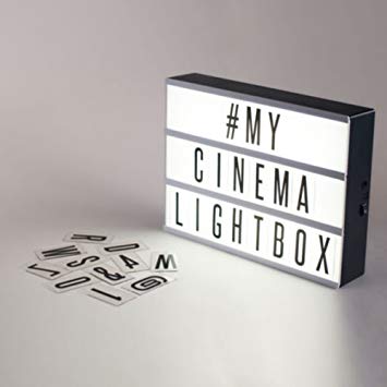 Cinematic Light Up Box with Interchangeable Letter, Numbers and Symbols ...